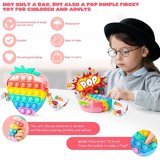 Strawberry Purse Shoulder Bag Handbag Pop-it Push Bubble Fidget Sensory ...