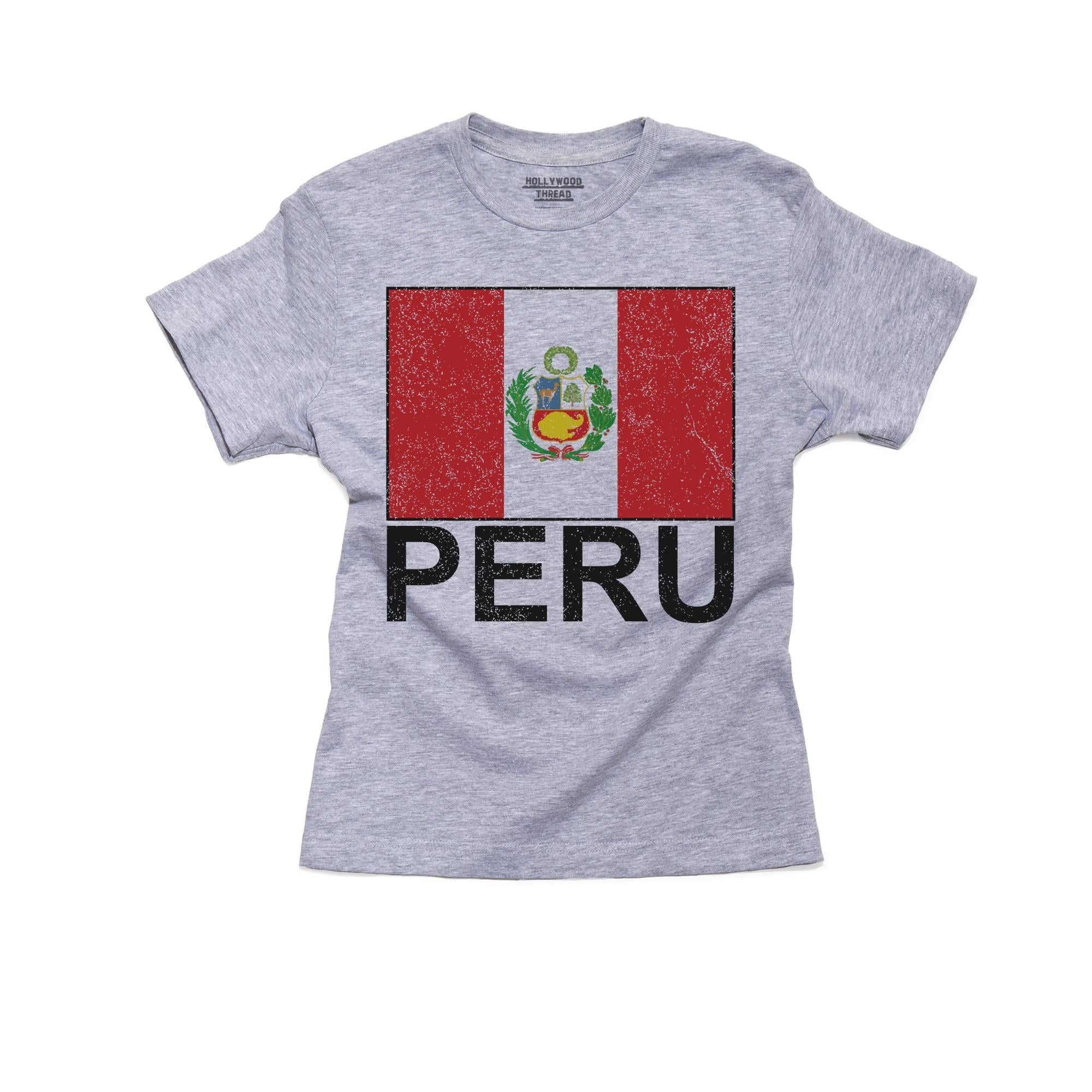 Peru Flag - Special Vintage Edition Boy's Cotton Youth Grey T-Shirt ...