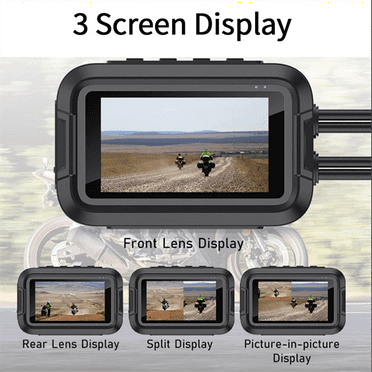 Motorcycle Dash Cam Dash Camera HD 1080P Dual Lens GPS DVR Dashcam ...