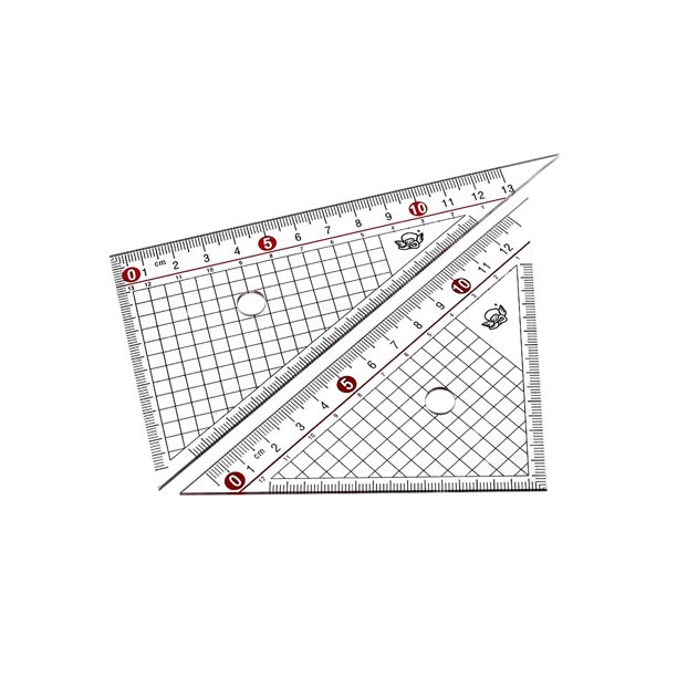 Uxcell Measuring Tool Set Plastic 30/60 45 Degree Triangle Ruler Clear ...