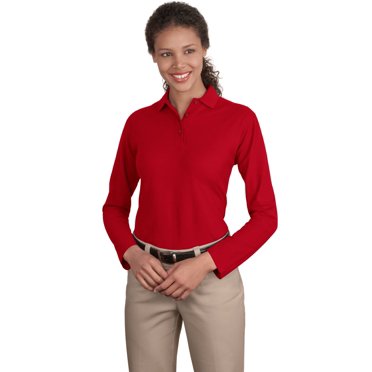 Port Authority Women's Silk Touch Performance Polo Shirt - L540 ...