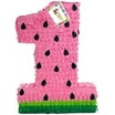 APINATA4U 20" Tall Number One Pinata Pink Watermelon Theme First ...