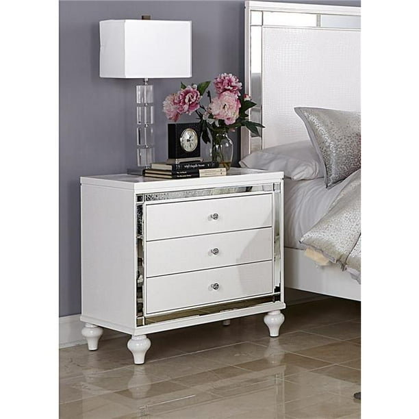 30 x 17.75 x 30 in. Alonza Night Stand - White - Walmart.com - Walmart.com