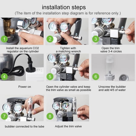 Aluminum Alloy CO2 Bubble Counter with Check Valve for Aquarium Carbon Dioxide Measurement ...