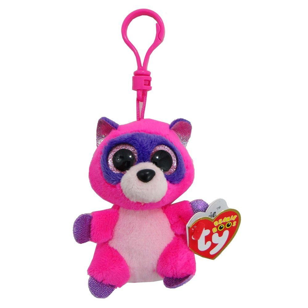 Roxie Pink Raccoon Beanie Boo Clip - Stuffed Animal by Ty (36614 ...