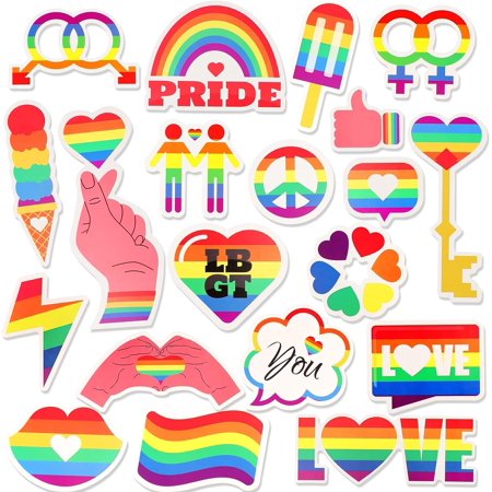 Gay Pride Photo Booth Props Kits, Pride Month Party Supplies Photo ...