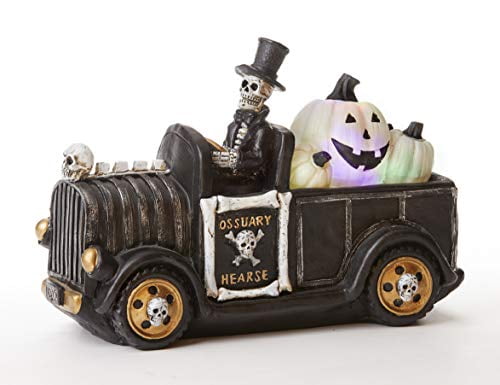 Delton 2034-1 LED Skeleton Hearse, 7-inch High, Resin - Walmart.com