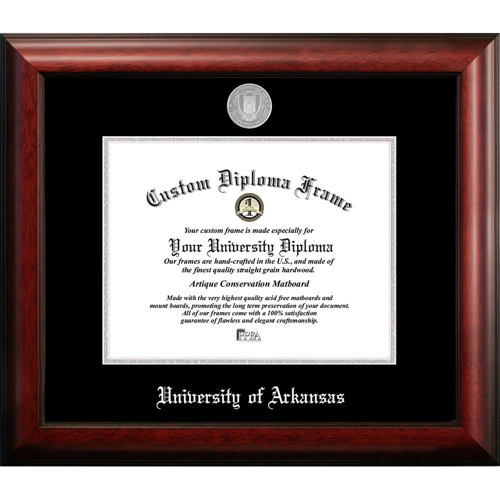 University of Arkansas 17w x 14h Silver Embossed Diploma Frame ...