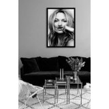 Kate Moss Fashion Mustache poster - Walmart.com