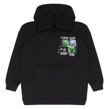 Minecraft Four Mob Crest Kids Pullover Hoodie | Official Merchandise ...