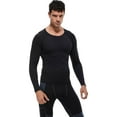 Active Men's Long Sleeve Athletic Compression Shirt with Crew Neckline ...
