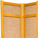 Oriental Furniture 7 Ft Tall Jute Shoji Screen, 6 panel, honey color ...