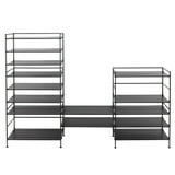 Seville Classics 3-Tier Stackable Interlock 12-Pair Resin Slat Sturdy ...