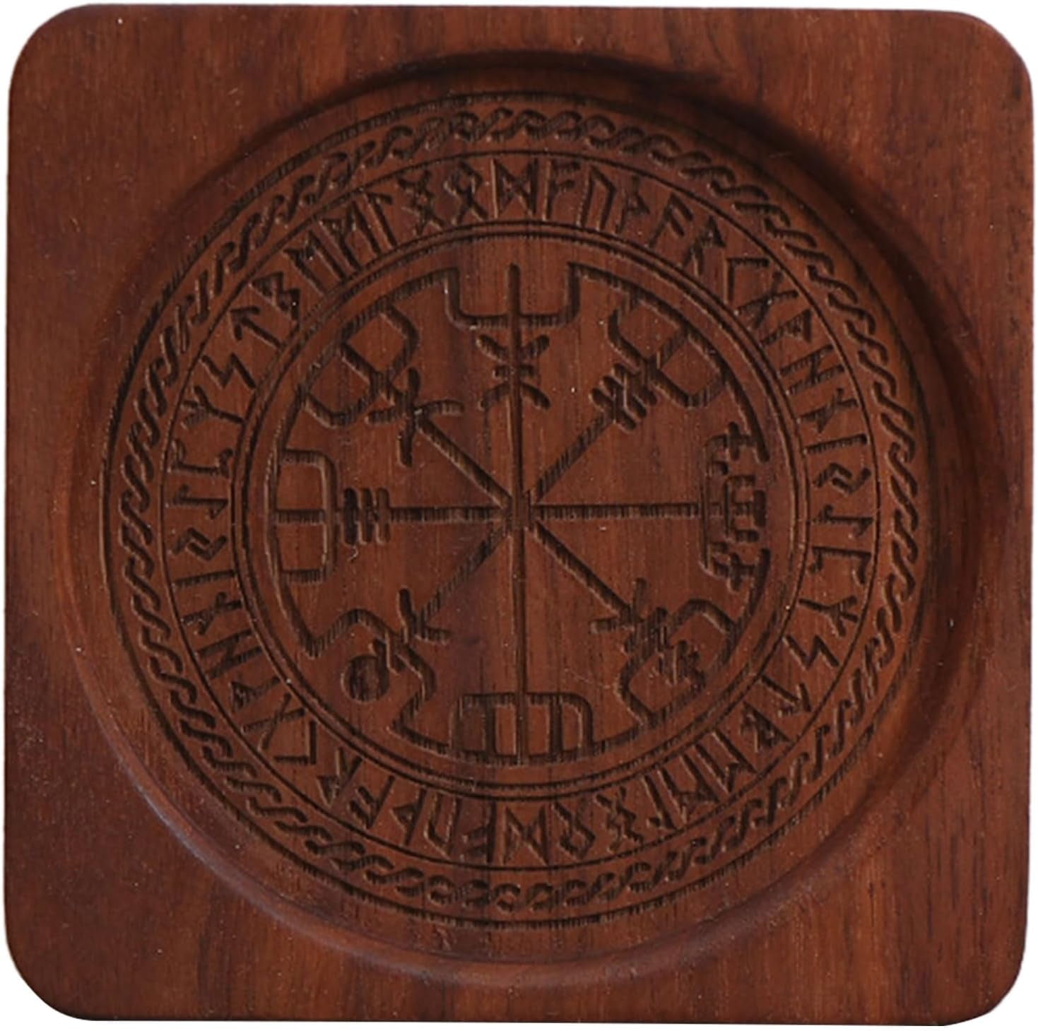Wood Astrology Pentacles Candlestick Table Pentacles Altars Plate Base ...