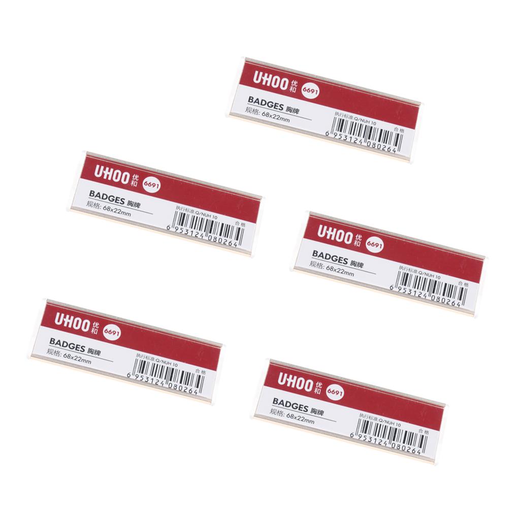 5 Pcs Gold Name Badges Employee ID Tag Badge, Firmly Pinned On Clothes ...