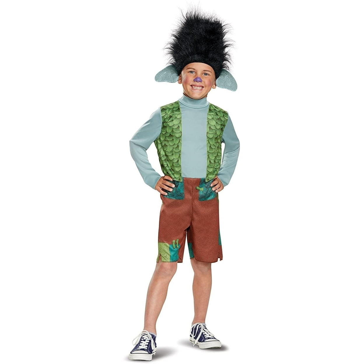 Dreamworks Trolls Classic Branch Boys size L 10-12 Costume Headpiece ...