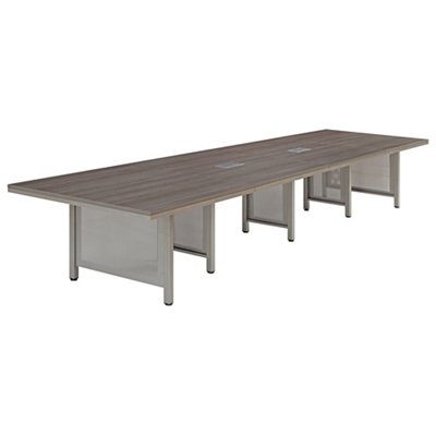 At Work Expandable Conference Table 16' Espresso Laminate Top/Brushed ...