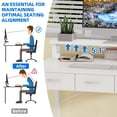 Dextrus 31" Computer Desk with Monitor Stand & 3 Drawers, Modern Small ...