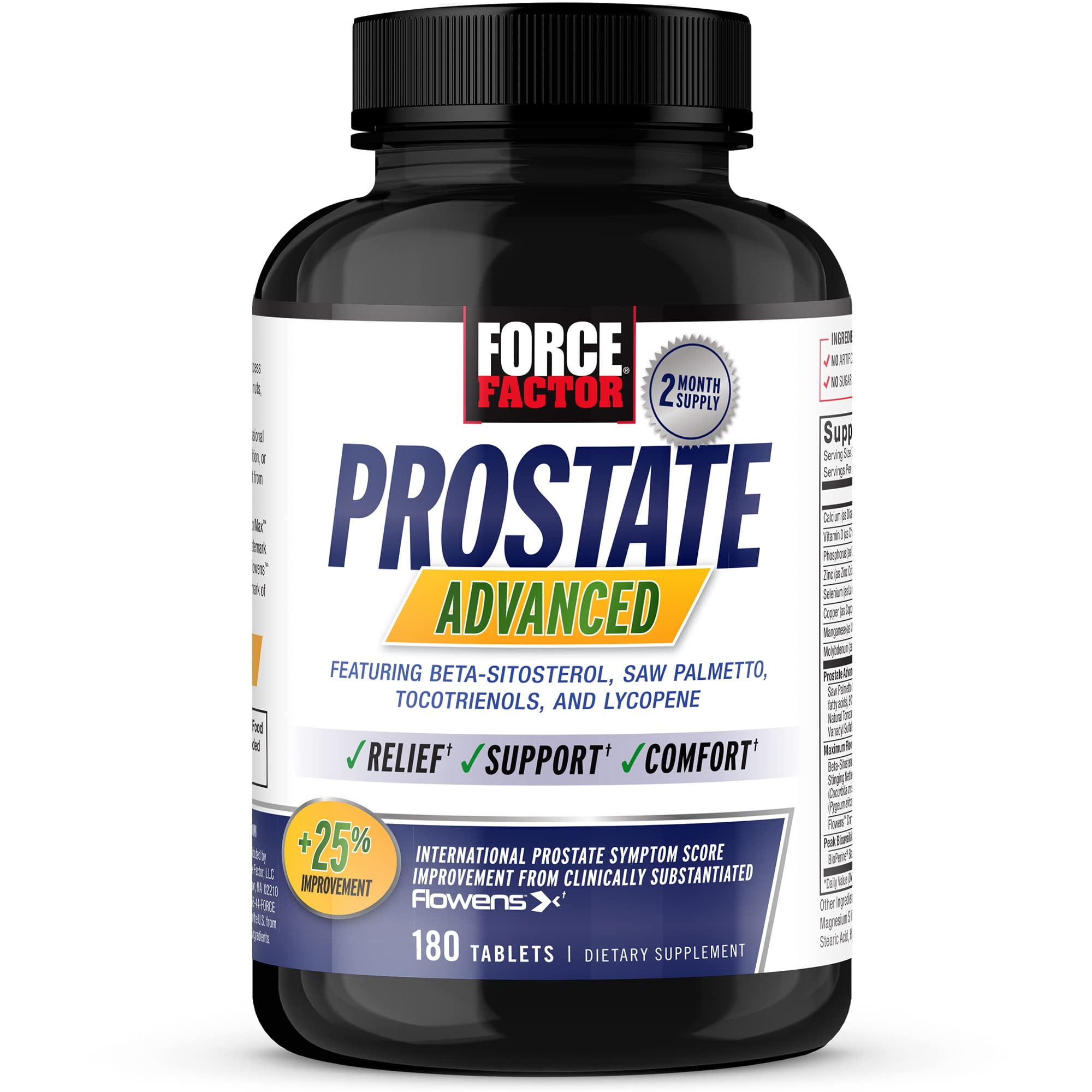 Suplemento de salud Force Factor Prostate Advanced 180 comprimidos ...