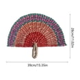 Bwiyojiz Home Decor, Hand Woven Fan Fans Shaped Seaweed Colorful Palm ...
