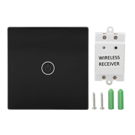 12V 1 Way Wireless Remote Touch Light Wall Switch Panel with Receiver ...