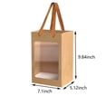 Brown Paper Gift Bags 1 Count (Pack of 12) with Transparent Window and ...