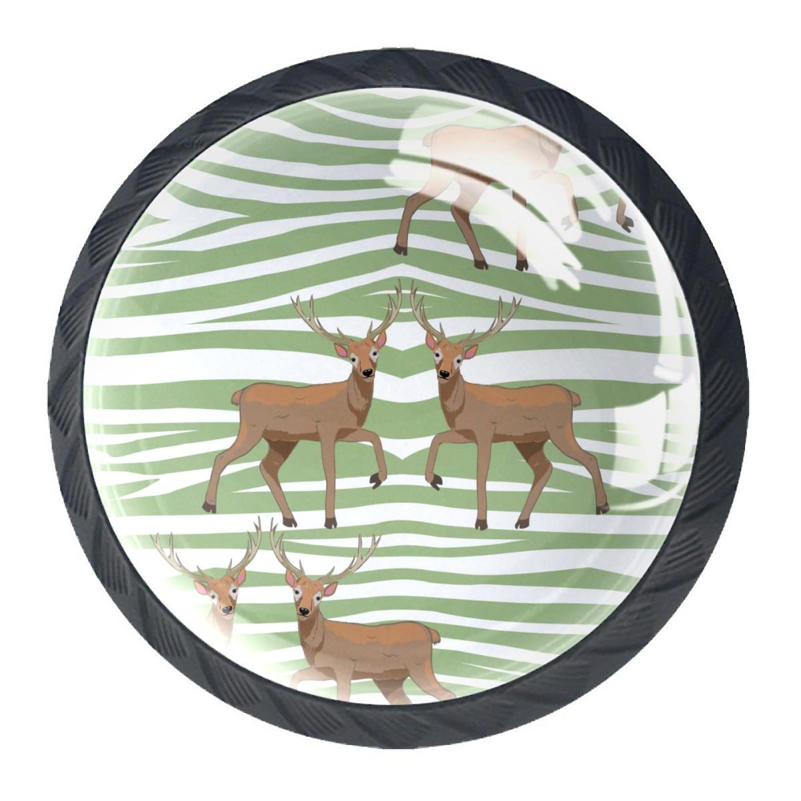 4 Pcs Deer Pattern Knobs for Kitchen Cabinet Cupboard Dresser Bookcase ...