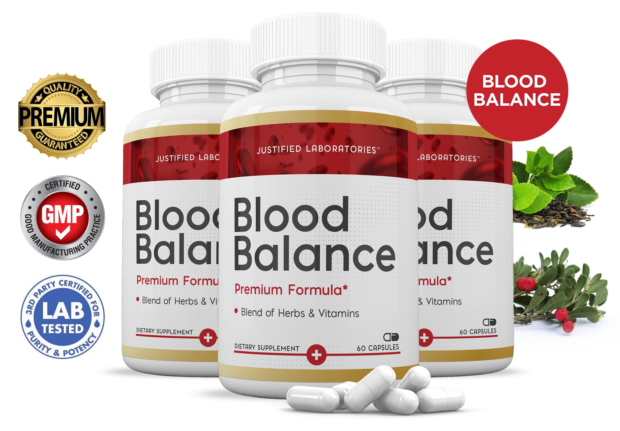 (3 Pack) Blood Balance Premium Formula 688MG 180 Capsules - Walmart.com