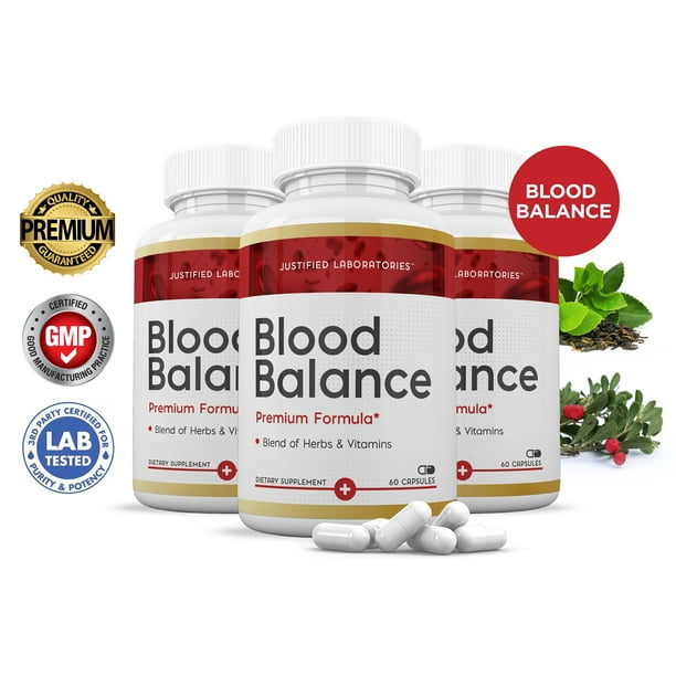 (3 Pack) Blood Balance Premium Formula 688MG 180 Capsules - Walmart.com