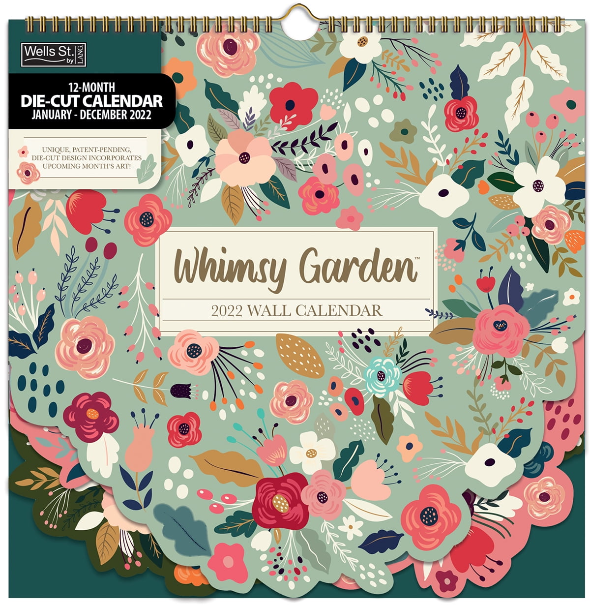 Whimsy Garden FC 12X12 Diecut Spiral Calendar - Walmart.com