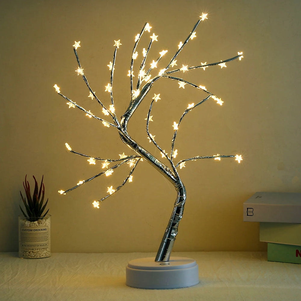 Dofanfy Touch Switch LED Tabletop Bonsai Tree Light DIY Artificial Tree ...