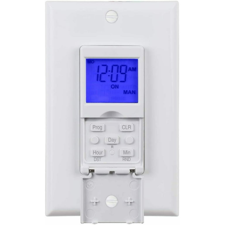 Day Programmable In-Wall Timer Switch, Single Bole Way Use, 54% OFF
