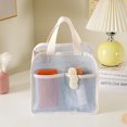 3 Pack Mesh Bag Set, See-Through Tote & Cosmetic Bags, Portable Storage ...