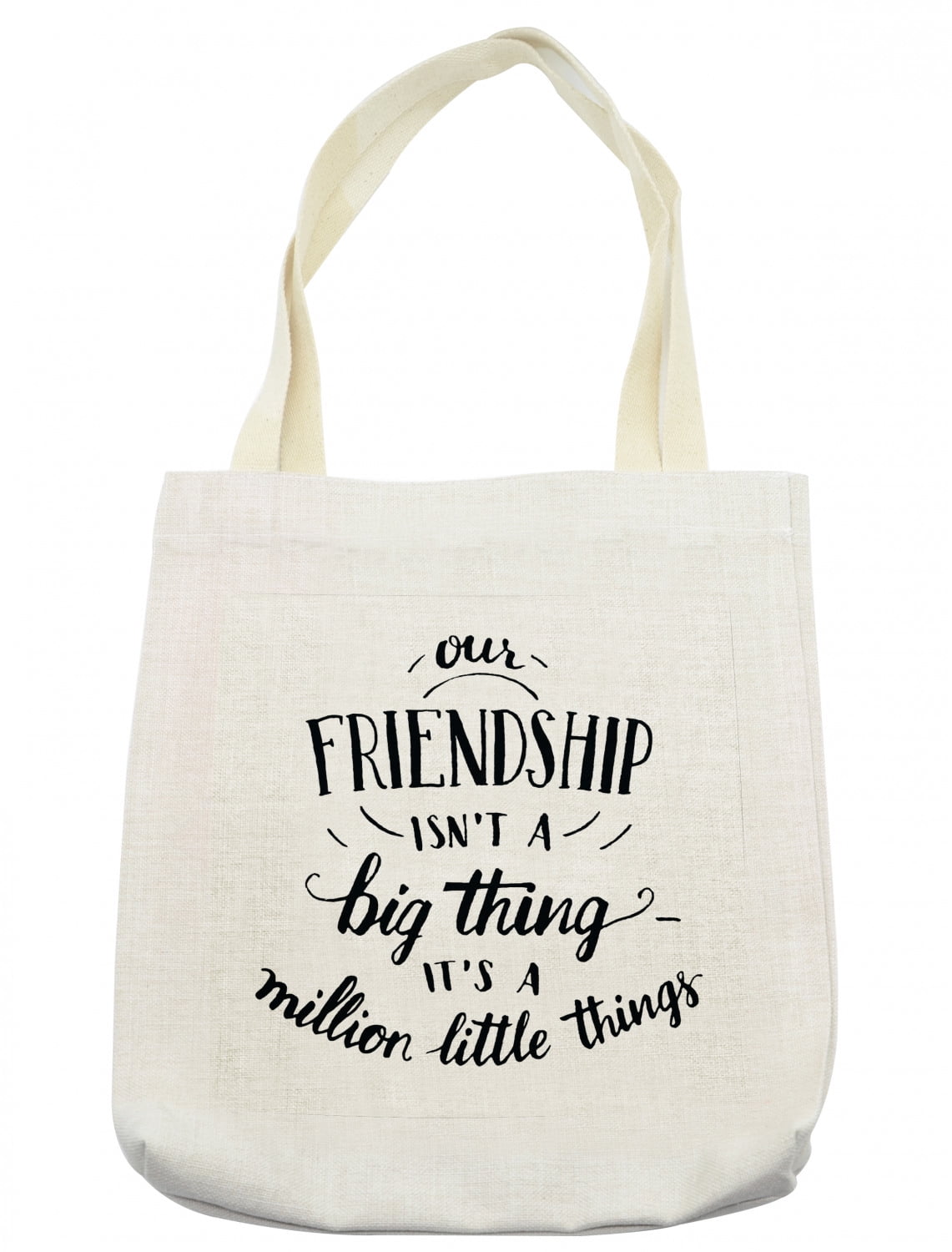 Saying Tote Bag, Heart Warming Text Our Friendship Is Not a Big Thing ...