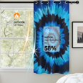 Blue and Black Tie Dye Pattern Blackout Curtains,Triple Weaved Fabric ...