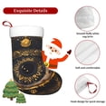 Daiia Mystical Golden Eye Print Christmas Stocking，18"Large Knitted ...