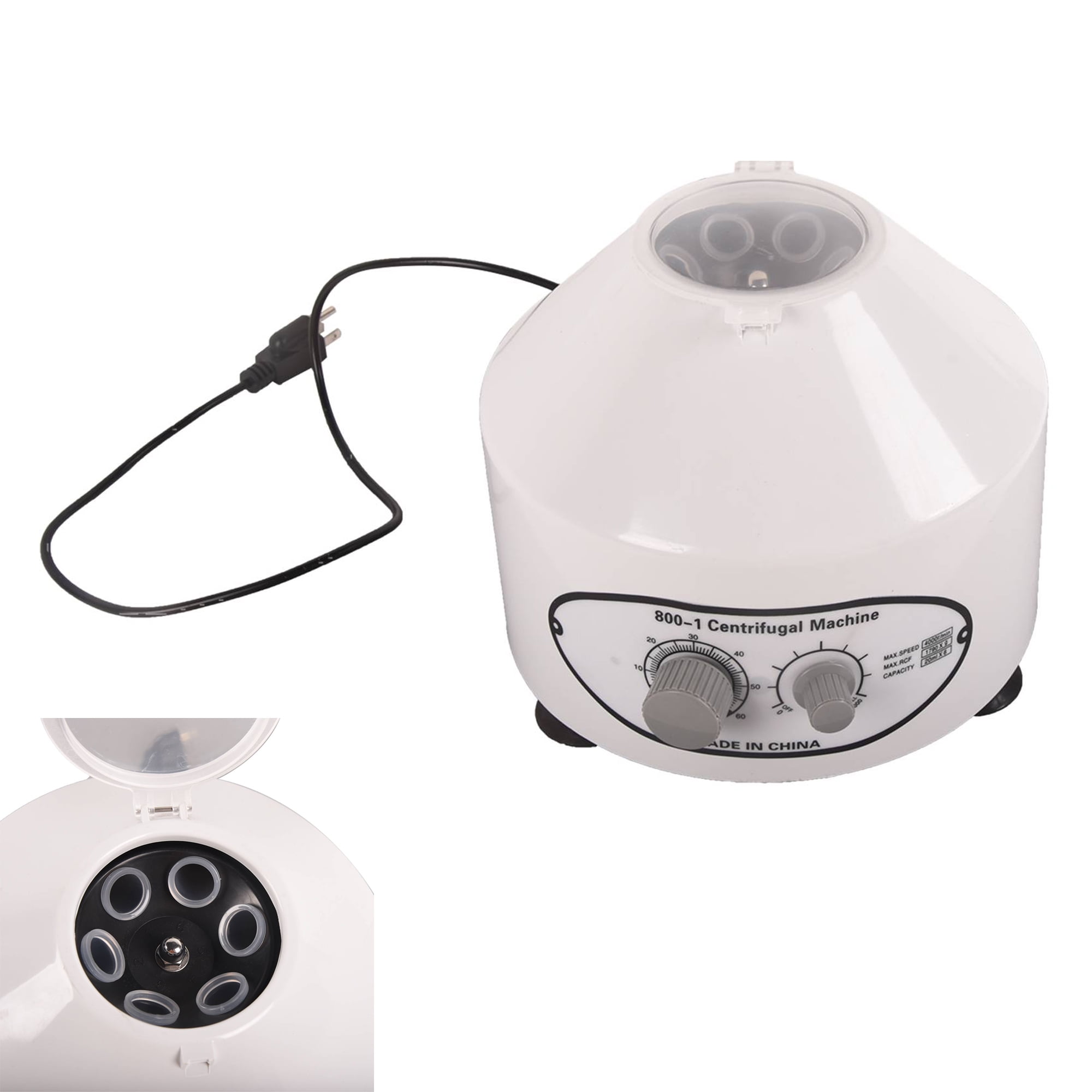 Dawot 4000 RPM Electric Centrifuge Machine Desktop Lab Centrifuge Machine w/ Timer and Speed ...