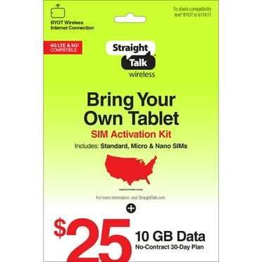 Walmart Family Mobile Bring Your Own Phone Sim Kit, $24.88 Airtime ...