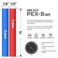 1/2" x 2 Ft PEX-B Tube Stick, Pack of 2 Red and 2 Blue Pex Tubing for ...