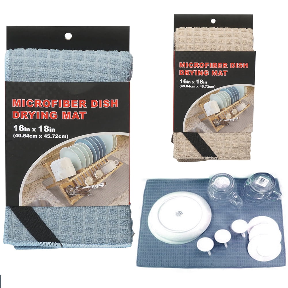 1 Dish Drying Mat Towel 16"x18" Microfiber Absorbent Kitchen Home ...