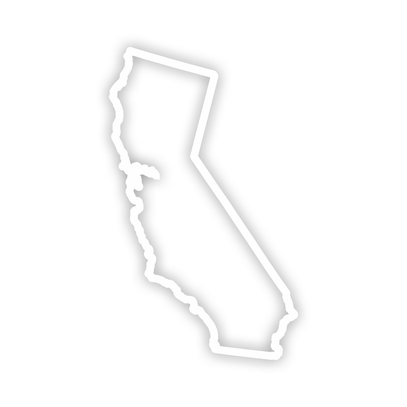 California Outline Sticker Decal Die Cut - Self Adhesive Vinyl ...