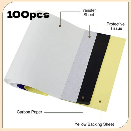 Spirit 50/100 Sheets Tattoo Transfer Paper A4 Size Thermal Stencil ...