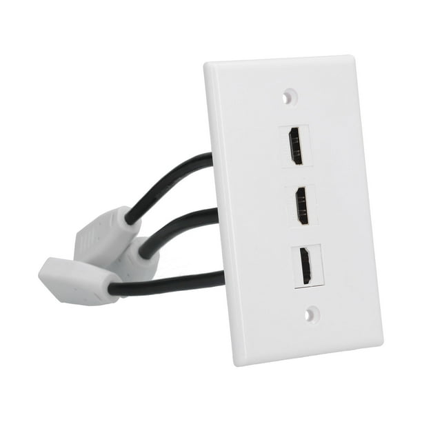3 Ports 4K Wall Plate, Video Wall Panel Multiport ABS For Digital ...