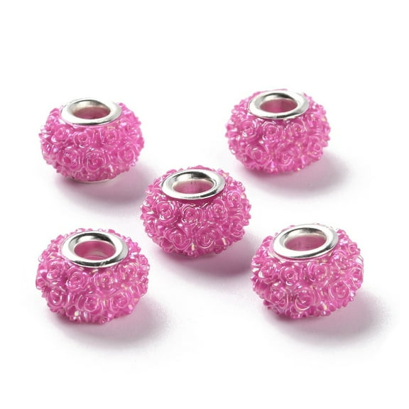 1000pc Transparent Stripe Resin Beads Round Pink 6mm Hole: 1mmDIY ...
