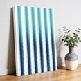 Abstract Blue Stripes Canvas Wall Art for Living Room, Minimalist Navy ...