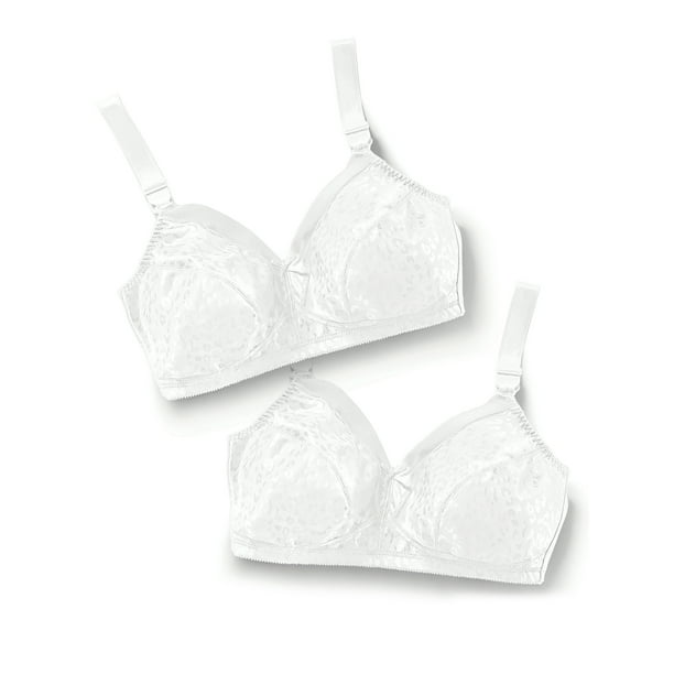 Just My Size - Women's Satin Comfort Wireless Bra 2 Pack, Style MJP196 ...