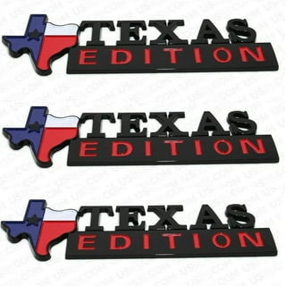 HKJF 2 Count All Black 3D Texas Edition Emblem Compatible with Chevy ...