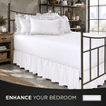 White Bed Skirt King Size 21 Inch Drop - With Split Cornerston Blend ...