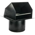 RDP Heavy Duty Hooded Wall Vent with Spring Loaded Damper and Screen (6 ...