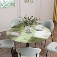 Abstract Art Round Fitted Tablecloth Vintage Green Collage Oil Painting ...